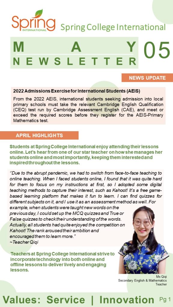 May Newsletter - SCI